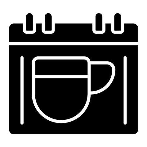 Premium Vector Scheduled Breaks Glyph Solid Black Illustration