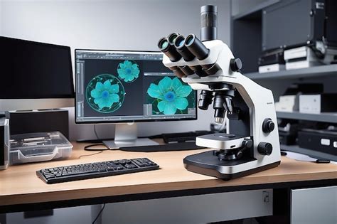 Cuttingedge Microscope With Digital Imaging Technology Premium Ai
