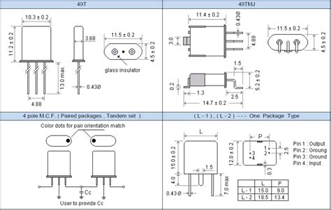 49t石英晶体滤波器mcf107mhz108mhzsjk晶科鑫晶体滤波器深圳市晶科鑫实业有限公司