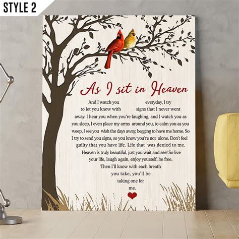 Free Printable As I Sit In Heaven Poem