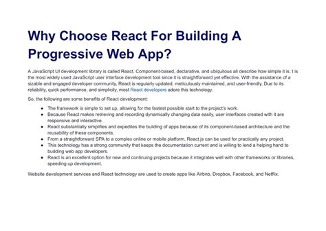 ppt how to build a react progressive web application powerpoint