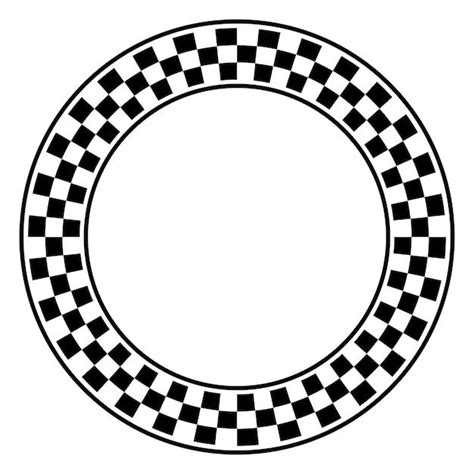Checkered Circle Frame Layered Free Vector Circle Frames Circle