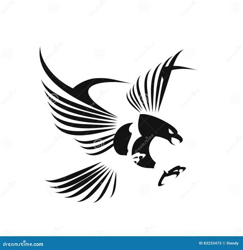 Eagle Feather Abstract Frame Background Vector Illustration