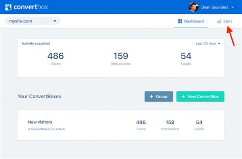 Viewing Account Stats And Detailed Breakdowns Convertbox Help Desk