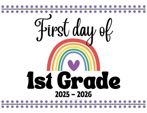 Free Printable 2025 2026 First Day Of School Signs Balancing The Chaos