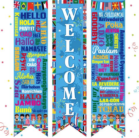 International Welcome Banner Decorations 52 World Country