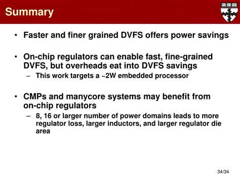 Ppt System Level Analysis Of Fast Per Core Dvfs Using On Chip
