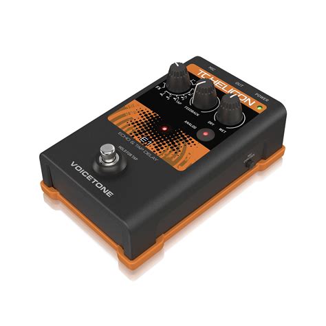 Tc Helicon Voicetone E1 Echo And Tap Delay Vocal Effects Pedal Geekfone