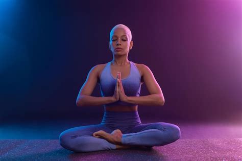 Premium Photo Yoga Classes Indoor Sports Recreation Beautiful Black