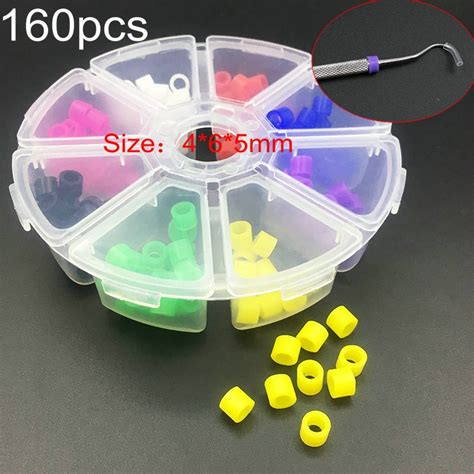 160pcsbox Dental Silicone Code Rings Autoclavabled Color Code Rings