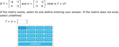 IXL Add And Subtract Matrices Class X Maths Practice
