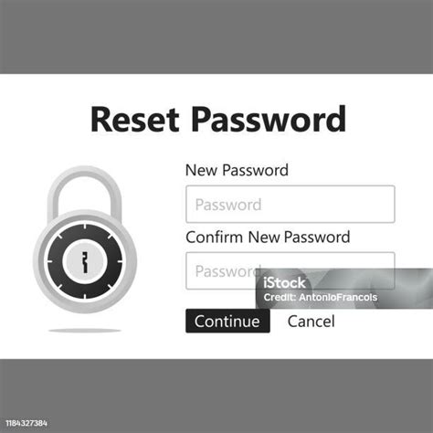 Reset Password Illustration Reset Forgotten Password Vector Concept