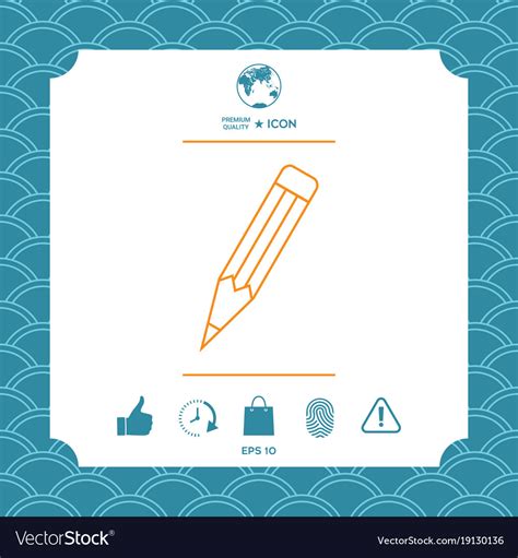 Pencil Linear Icon Royalty Free Vector Image