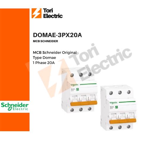 Jual Schneider Mcb Domae Domae 3px20a 3 Phase 20a Shopee Indonesia