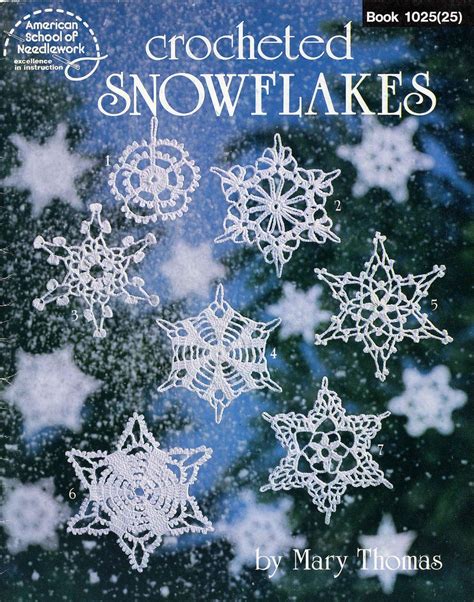 Vintage Snowflakes Crochet Pattern Pdf Book 16 Crocheted Snowflake