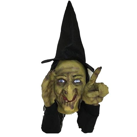Scary Peeper Tapping Window Voyeur Witch Haunted House Show Props For