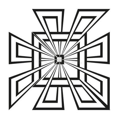 Explosion Square Pattern Radiating Frame Design Bold Geometric Vector