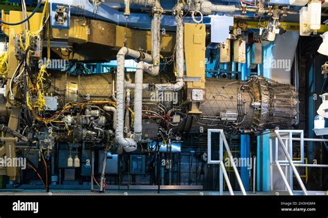 A Pratt And Whitney F135 Engine Hangs In Arnold Engineering Development