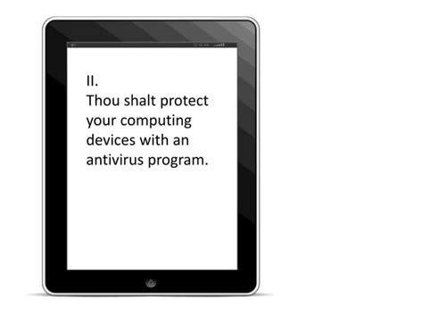 The Ten Commandments Of Online Security And Privacy Pptx