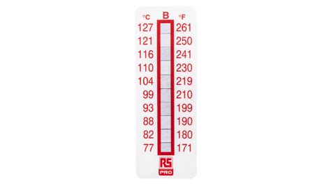 Rs Pro Non Reversible Temperature Sensitive Label 77°c To 127°c 10