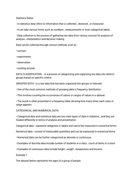 Statisticsnotes Pdf