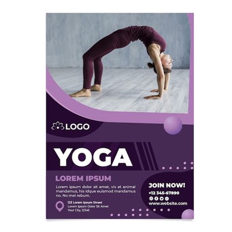 Free Vector Yoga Class Poster Template