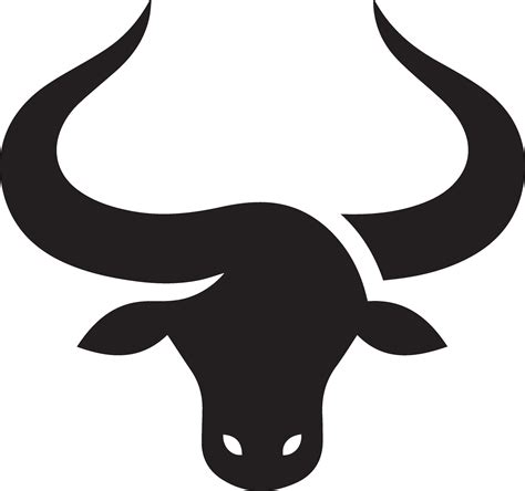 Bull Horn Vector Silhouette Black Color A Bull Horn Icon Vector 36285935 Vector Art At Vecteezy