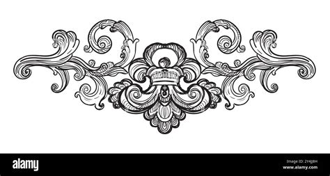 Isolated Ornate Vintage Decorative Element Vector Illustration Stock