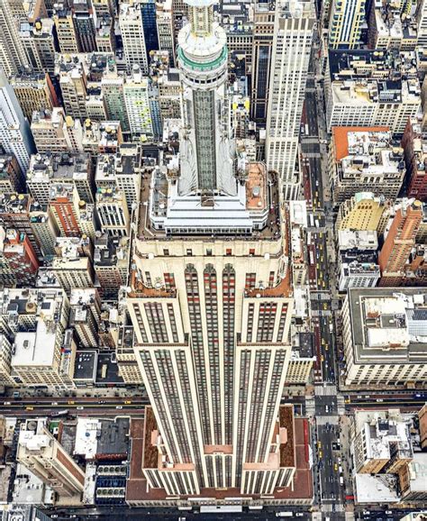 Top Of A Tall Building In New York City New York Top Down New York