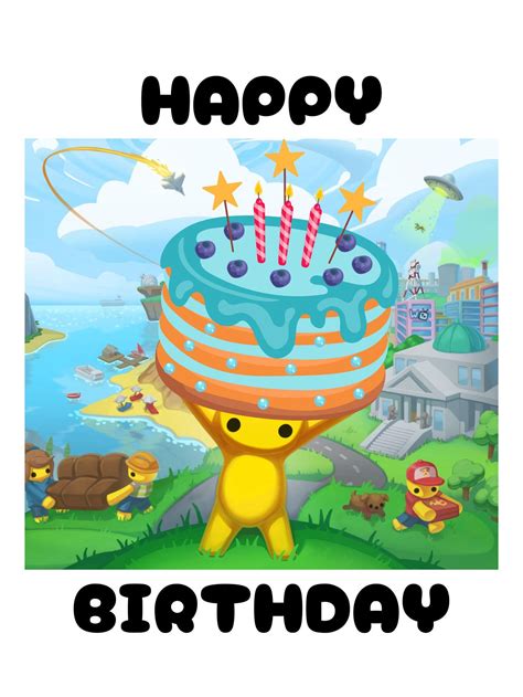 Wobbly Life Printable Happy Birthday Image Digital Download Etsy