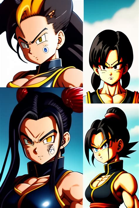 Lexica Dragon Ball Half Saiyan Girl With Long Black Hair Black Eye