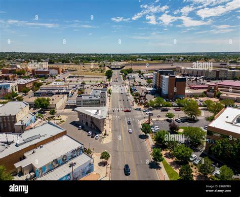 Pueblo Co Usa July 26 2023 Aerial Photo Downtown Pueblo Colorado