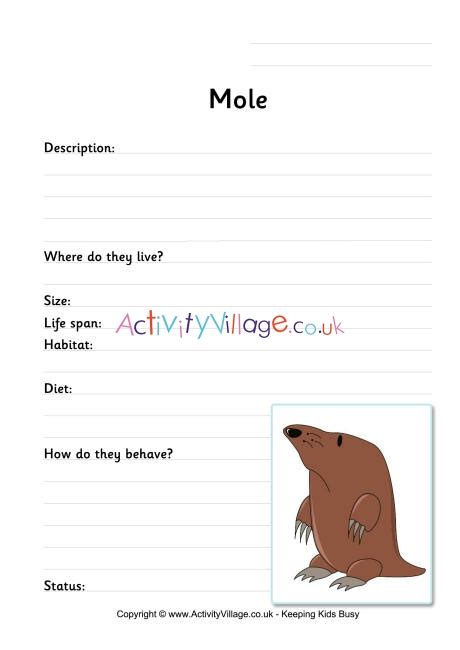 Mole Worksheet Worksheets Library