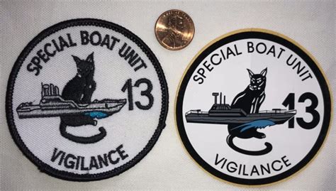 Usn Sbu 13 Special Boat Unit Patch And Decal 3 Us Navy Iraq Black Cat