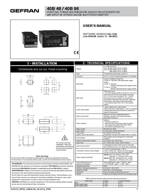 gefran 40b48 40b96 manual pdf power supply parameter computer programming