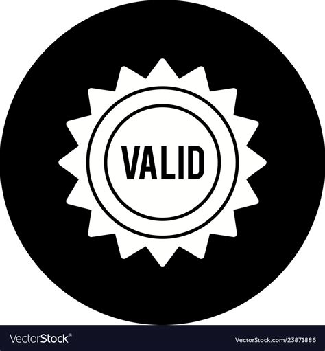Valid Stamp Icon Royalty Free Vector Image Vectorstock