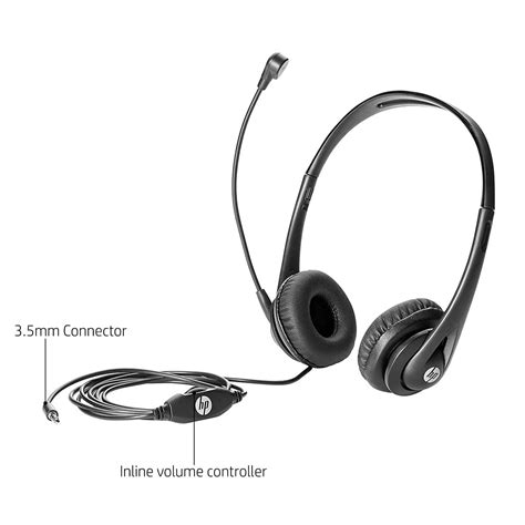 Hp Wired Mic Headset T A Aa With Microphone For Pc Mm Stereo Connector