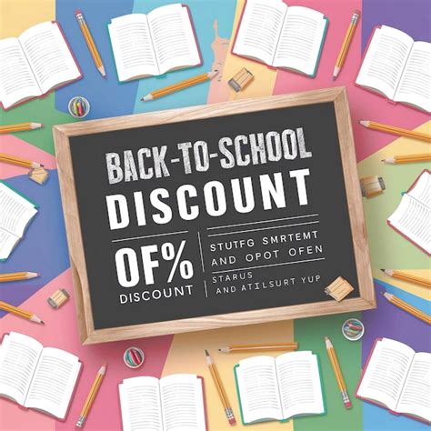 Back To School Discount Card Design Premium Ai Generated Image