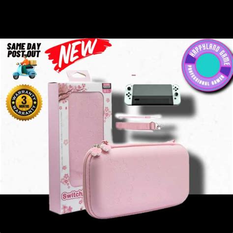 Nintendo Switch Oled Console Carry Pouch Pink Sakura Theme Lazada
