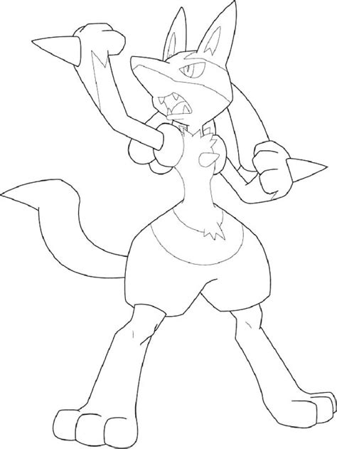 루카리오 색칠 공부 Kr에서 무료 색칠 공부