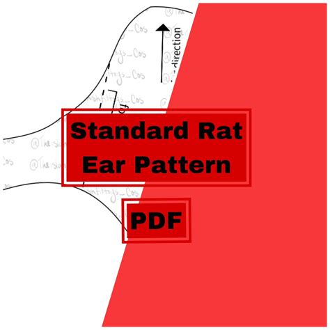 Large Rat Ear Cosplay Pattern Etsy