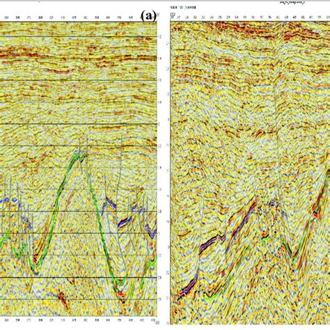 A 2009 Vintage Seismic Section And B New Re Process Seismic Section
