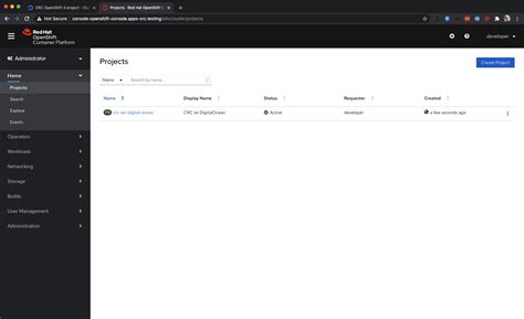 hosting codeready containers on digitalocean
