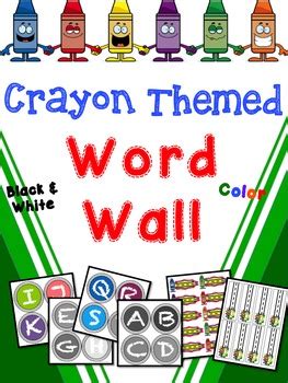 Crayon Themed Word Wall By Simon Says School Tpt