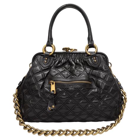 Marc Jacobs Black Quilted Leather Stam Handbag For Sale At 1stdibs