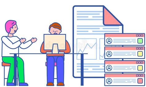 Data Analysis Concept People Analyzing Growth Charts Business Data Researching Vector Icon