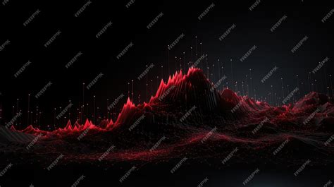 Premium Ai Image Captivating Dark Red 3d Mass Spectrometer Graph On
