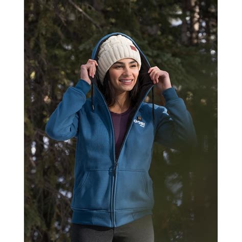Gobi Heat Womens Blue Heated Hoodie L In The Sweatshirts And Hoodies Department At