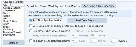 real time file synchronization with syncovery
