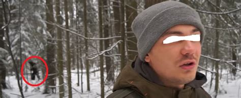 Alleged Bigfoot Walking Through Trees Filmed By Two Russians In